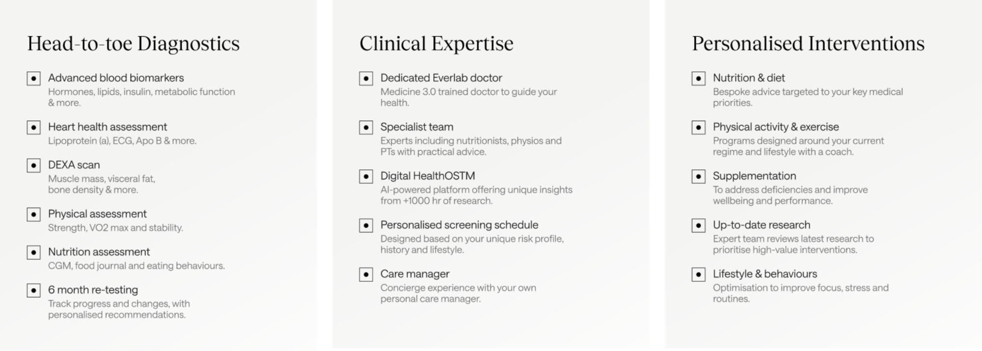 Everlab Longevity Program